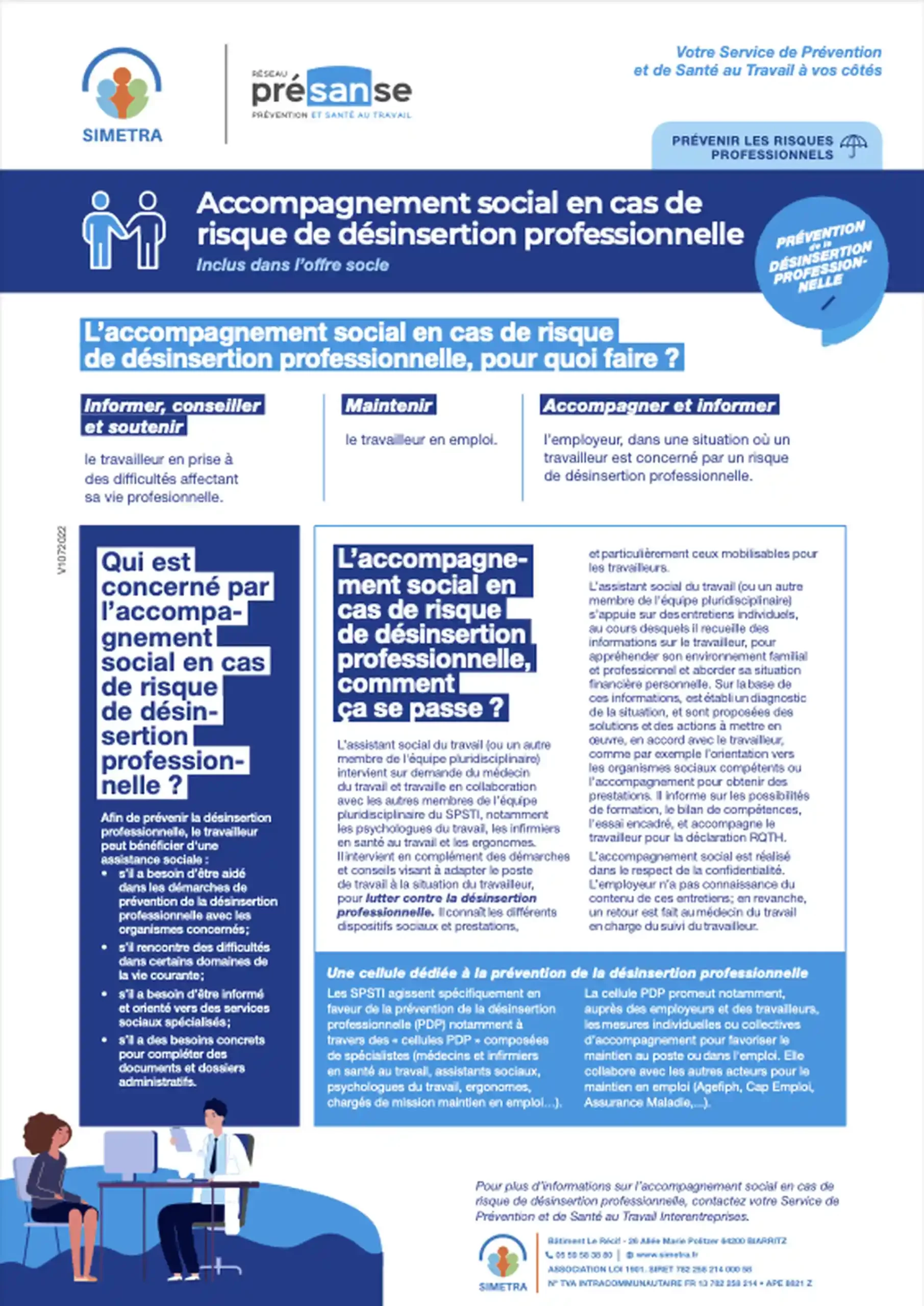Accompagnement social en cas de risque de désinsertion professionnelle ...